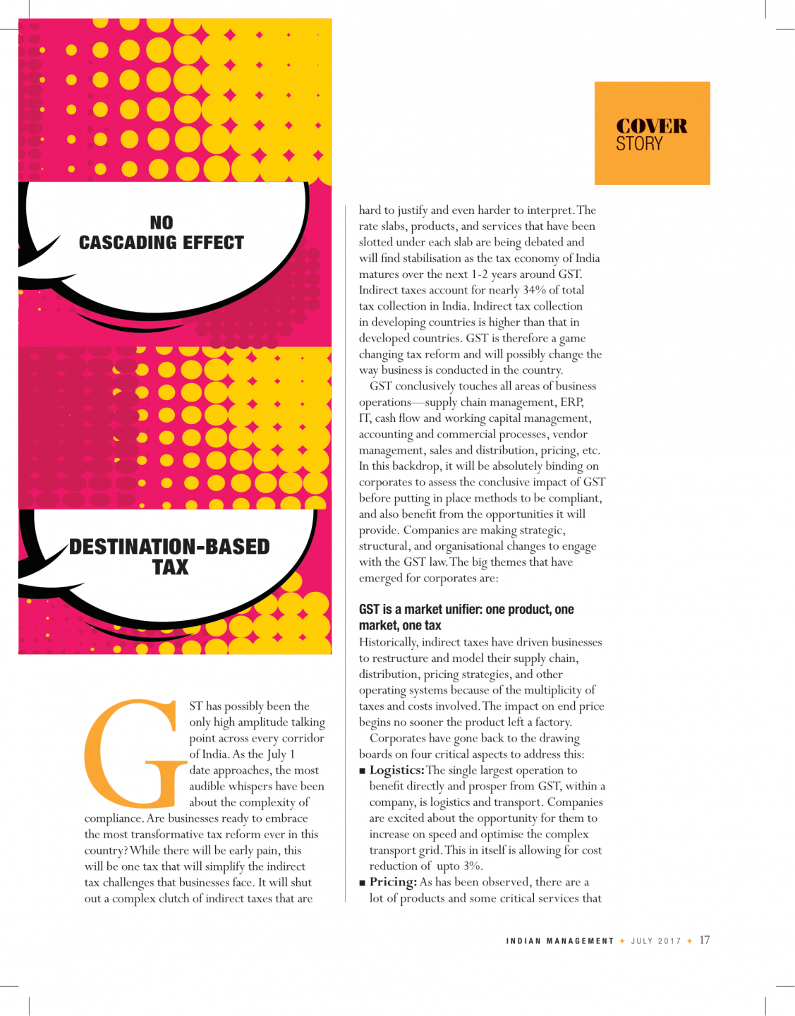 Rolling out Change - GST entails a strategic, structural, and ...